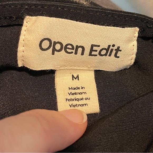 Oped Edit | Tops | Open Edit Wrap Neck Halter Bodysuit In Black Medium ...